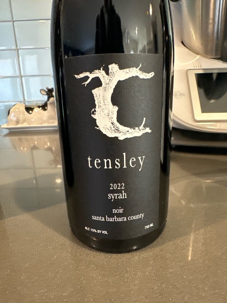 2022 Tensley Syrah Noir, USA, California, Central Coast, Santa Barbara ...
