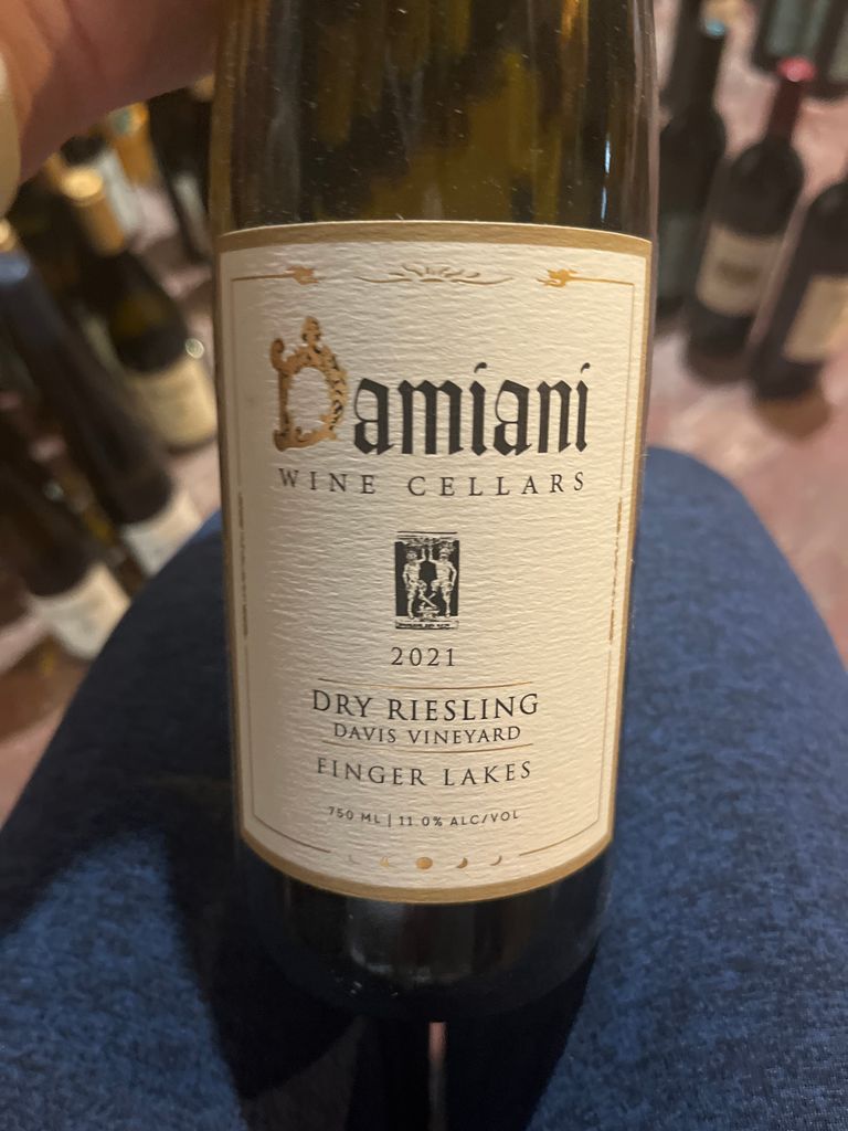 2022 Damiani Wine Cellars Dry Riesling Davis Vineyard, USA, New York ...