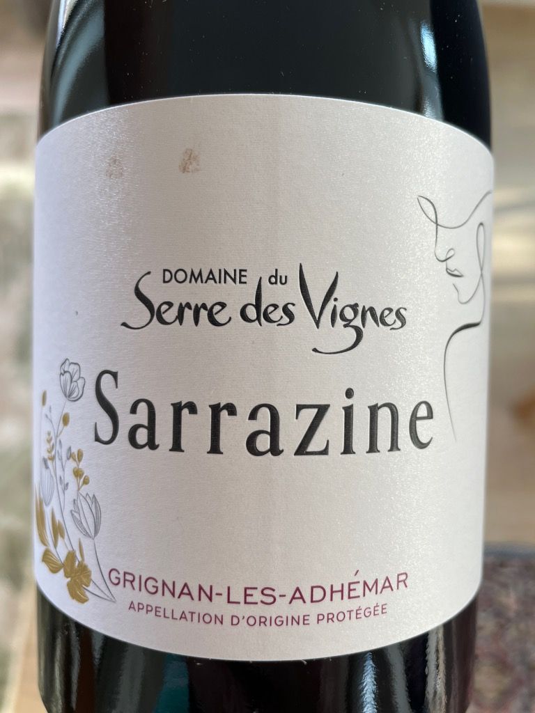 2020 Domaine du Serre des Vignes Grignan-les-Adhémar Sarrazine, France, Rhône, Southern Rhône ...