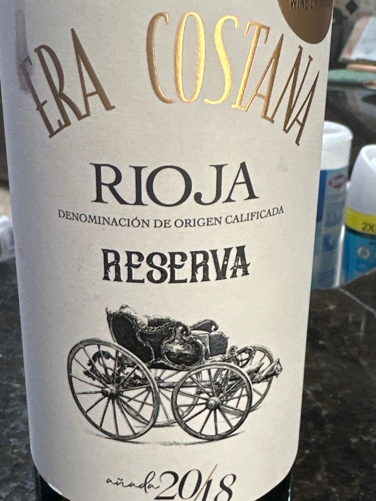 2018 Bodegas Ondarre Rioja Era Costana Reserva, Spain, La Rioja, Rioja - CellarTracker