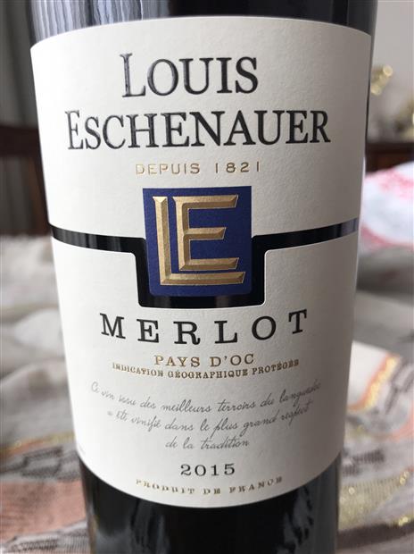 2015 Louis Eschenauer Merlot, France, Languedoc Roussillon, Vin de Pays ...