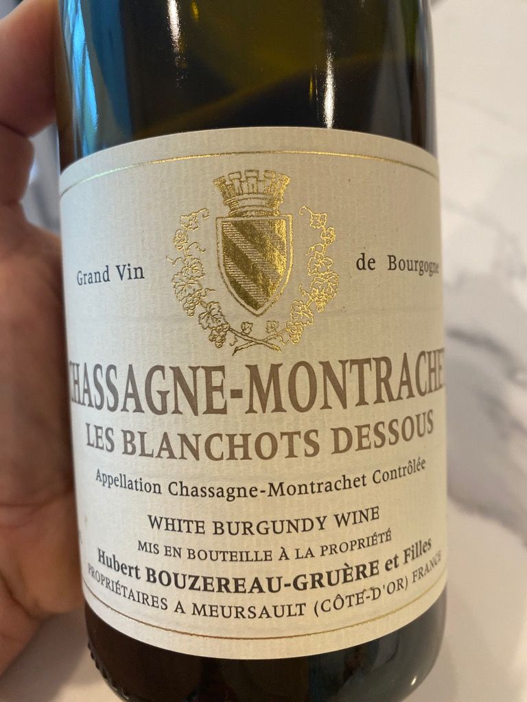 2016 Hubert Bouzereau-Gruère et Filles Chassagne-Montrachet 1er Cru ...