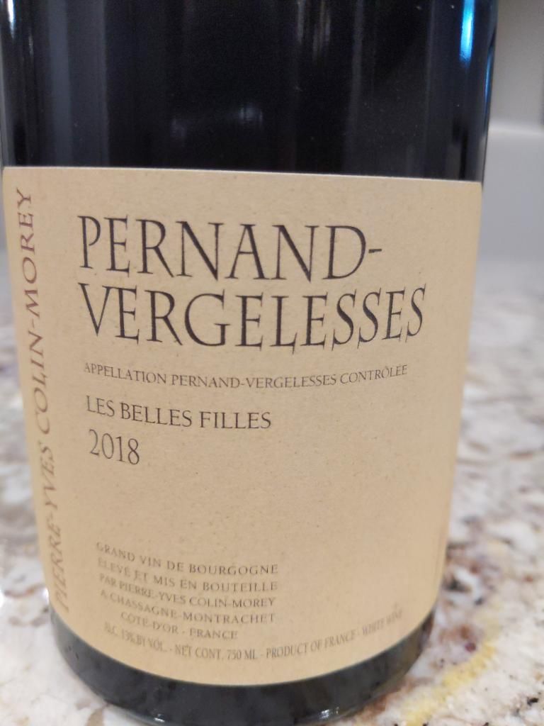 2018 Pierre-Yves Colin-Morey Pernand-Vergelesses Les Belles Filles ...