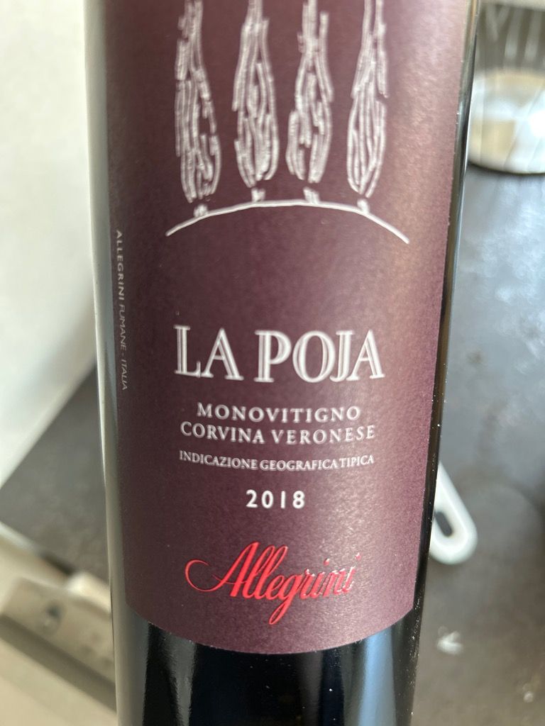 2018 Allegrini La Poja Veronese IGT, Italy, Veneto, Veronese IGT ...