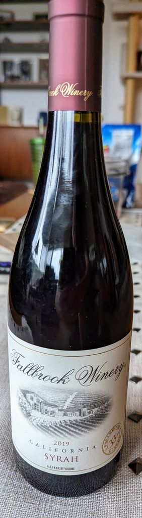 2019 Fallbrook Winery Syrah, USA, California, South Coast, San Diego ...