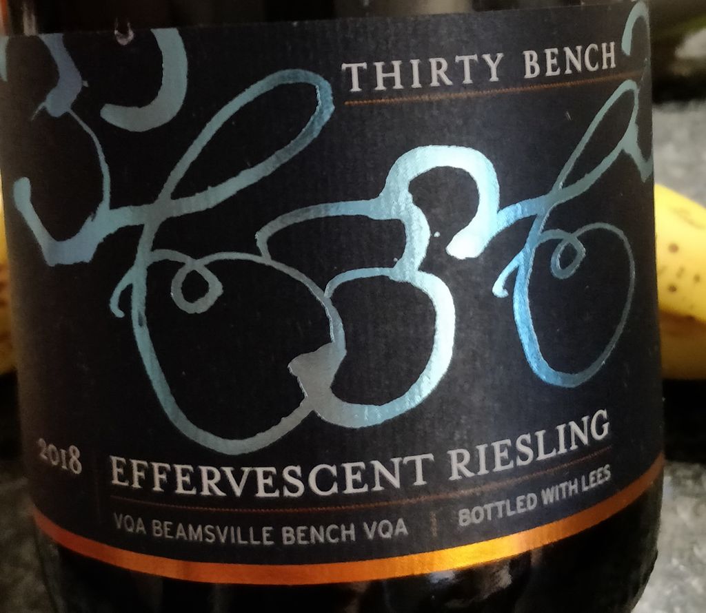 2018 Thirty Bench Effervescent Riesling, Canada, Ontario, Niagara ...