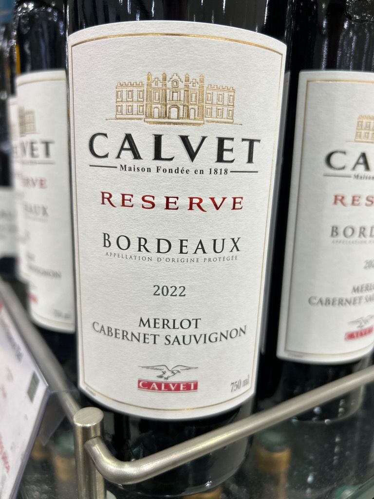 2020 Calvet Reserve - Merlot / Cabernet Sauvignon, France, Bordeaux ...