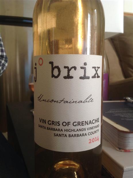 2020 J. Brix Grenache Uncontainable Santa Barbara Highlands Vineyard ...