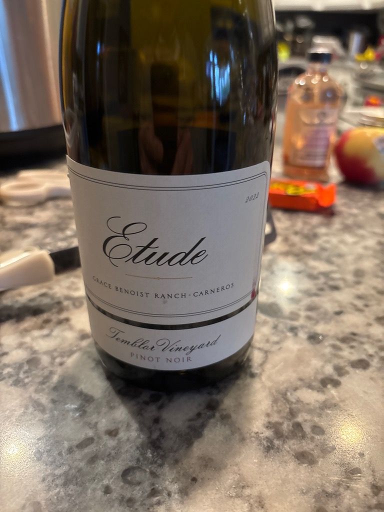 2022 Etude Pinot Noir Temblor Vineyard Grace Benoist Ranch, USA ...