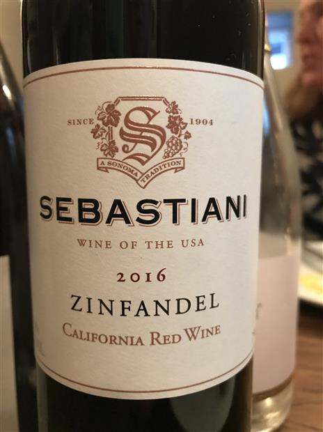 2016 Sebastiani Vineyards & Winery Zinfandel California, USA ...
