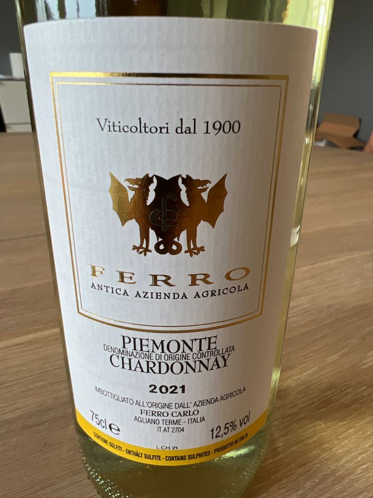 2021 Ferro Carlo Chardonnay, Italy - CellarTracker