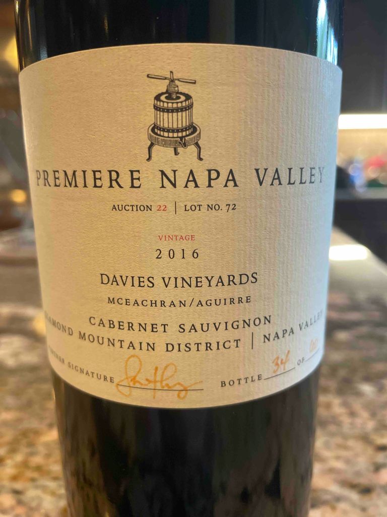 2016 J. Davies Cabernet Sauvignon Premiere Napa Valley, USA, California, Napa Valley, Diamond ...