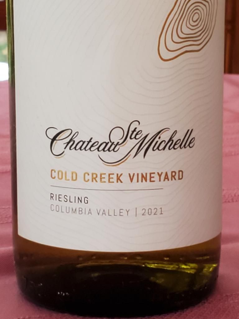 2021 Chateau Ste. Michelle Riesling Cold Creek Vineyard, USA ...