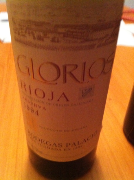 1989 Bodegas Palacio Rioja Glorioso Reserva, Spain, La Rioja, Rioja ...