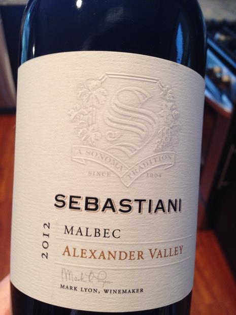 2013 Sebastiani Vineyards & Winery Malbec, USA, California, Sonoma ...