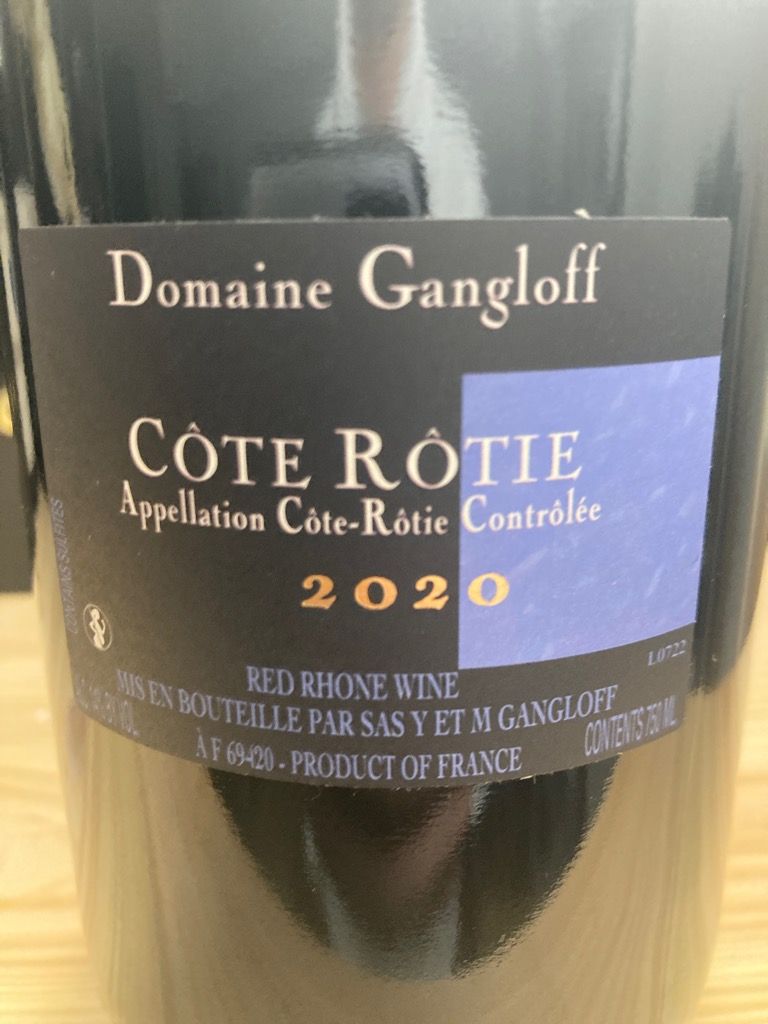 2020 Mathilde et Yves Gangloff Côte-Rôtie La Barbarine, France, Rhône ...