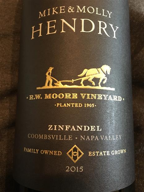 2015 Mike & Molly Hendry Zinfandel R.W. Moore Vineyard, USA, California ...