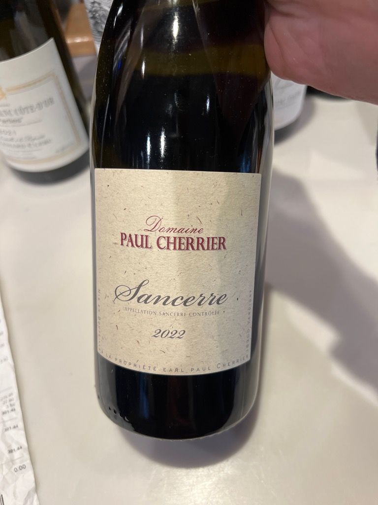 2022 Domaine Paul Cherrier Sancerre, France, Loire Valley, Upper Loire ...