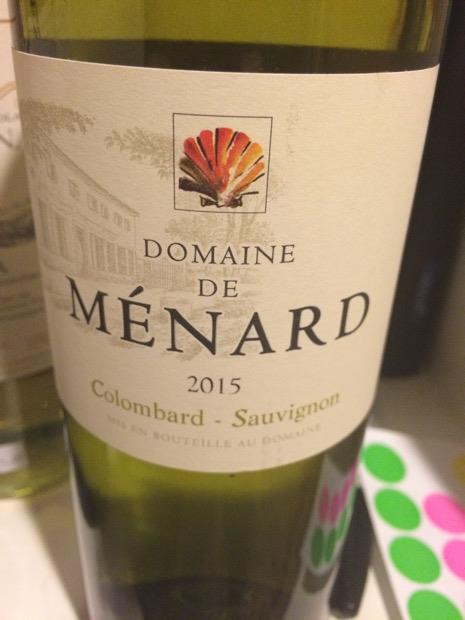 2015 Domaine de Ménard Côtes de Gascogne Colombard Sauvignon, France ...