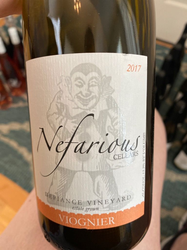 2017 Nefarious Cellars Viognier Defiance Vineyard, USA, Washington ...