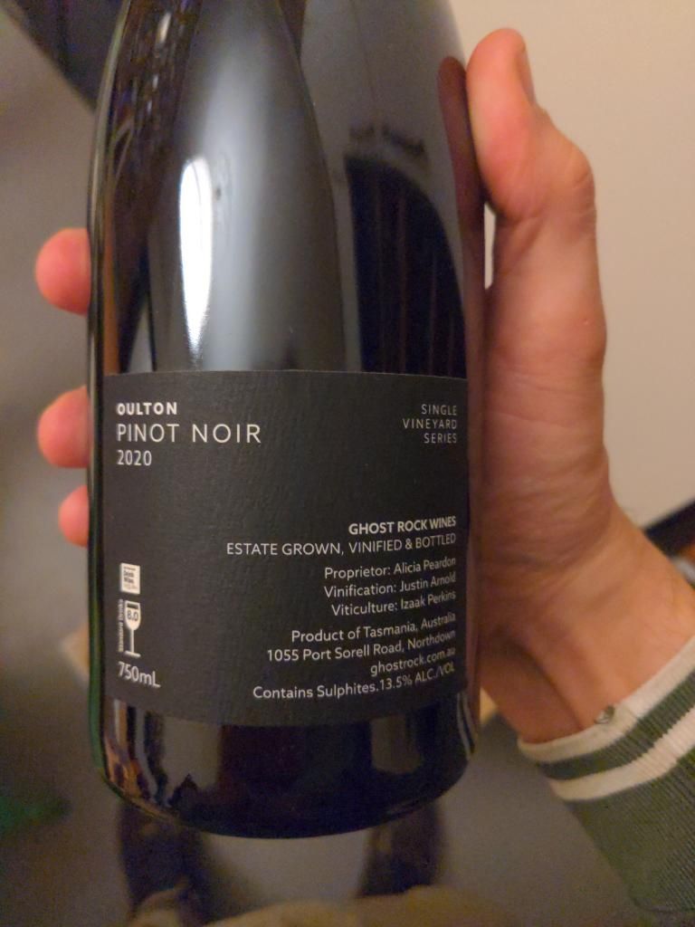 2020 Ghost Rock Pinot Noir Oulton SV, Australia, Tasmania, Northern ...