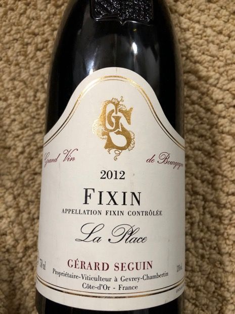 2012 Gérard Seguin Fixin La Place, France, Burgundy, Côte de Nuits ...