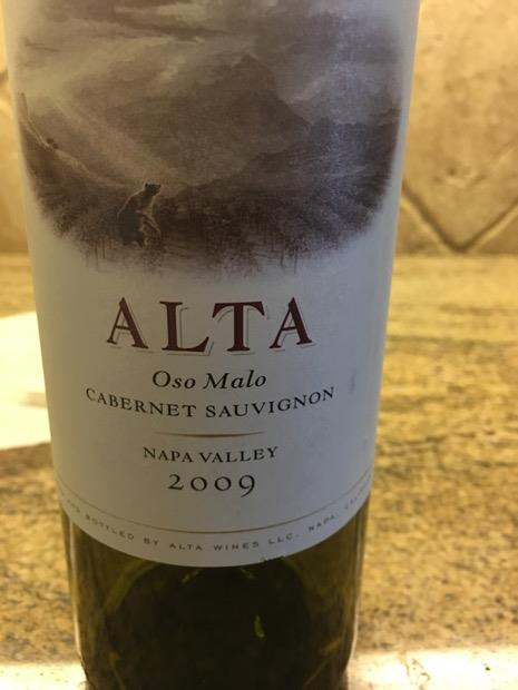2010 Alta Wines Cabernet Sauvignon Oso Malo, USA, California, Napa ...
