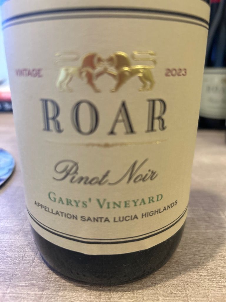 2023 Roar Pinot Noir Garys' Vineyard, USA, California, Central Coast ...
