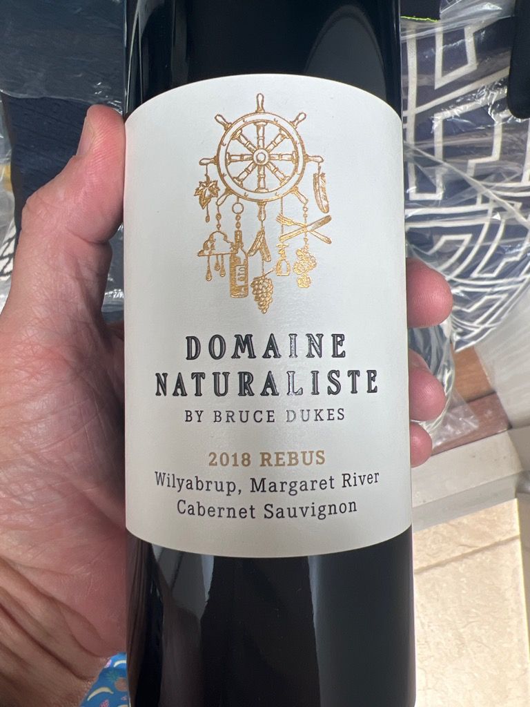 2018 Domaine Naturaliste Cabernet Sauvignon Direction Rebus, Australia ...