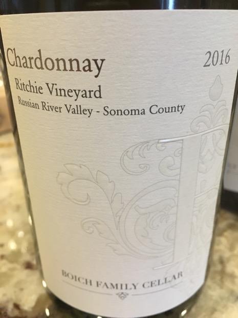 2016 Boich Family Cellar Chardonnay Ritchie Vineyard, USA, California ...