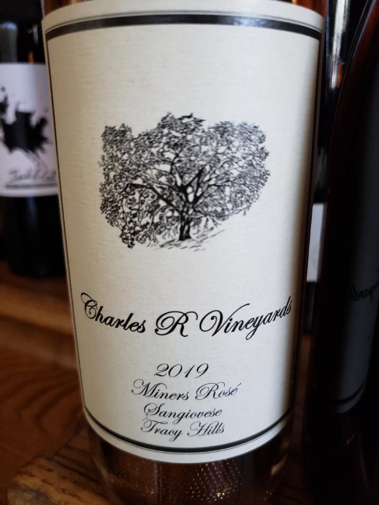 2020 Charles R Vineyards Sangiovese Miner's Rose Tracy Hills, USA ...