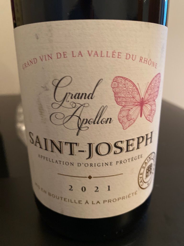 2021 Cave de Saint-Désirat St. Joseph Grand Apollon, France, Rhône ...