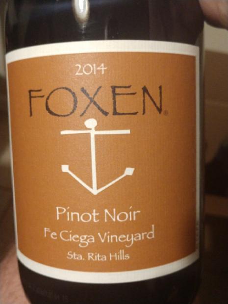 2014 Foxen Pinot Noir Fe Ciega Vineyard, USA, California, Central Coast ...