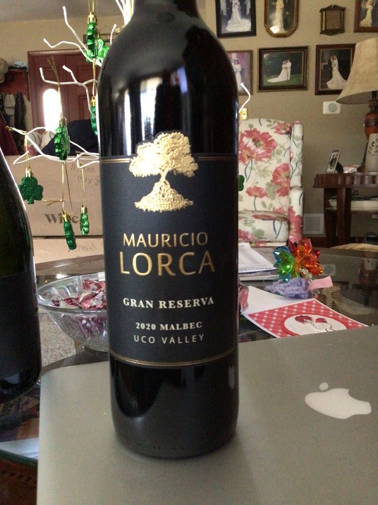 2020 Mauricio Lorca Malbec Gran Reserva, Argentina, Mendoza, Valle de ...