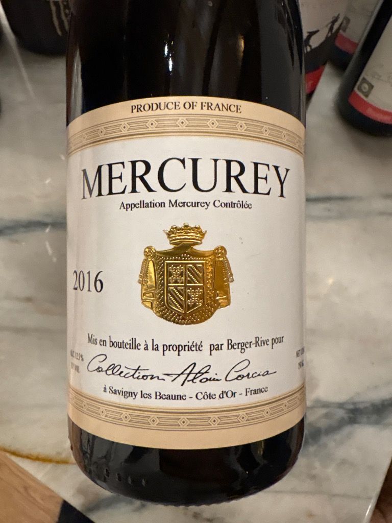 2019 Alain Corcia Mercurey, France, Burgundy, Côte Chalonnaise ...