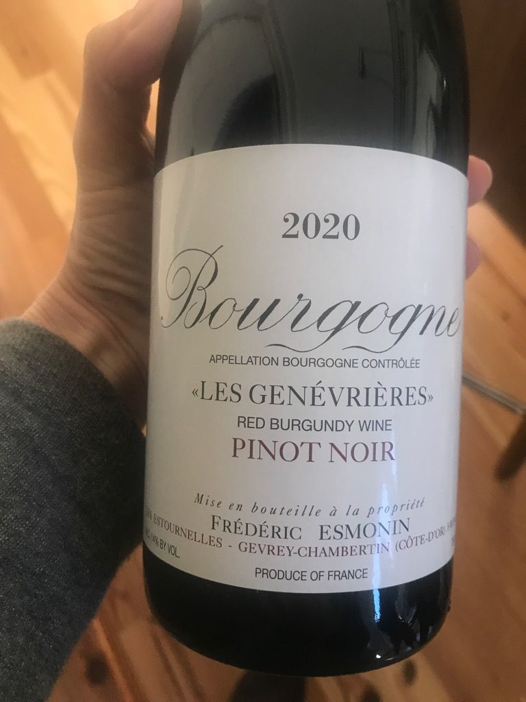 2020 Frederic Esmonin Bourgogne Les Genevrières, France, Burgundy ...