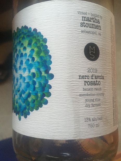 2018 Martha Stoumen Nero d'Avola Rosato Benson Ranch, USA, California ...