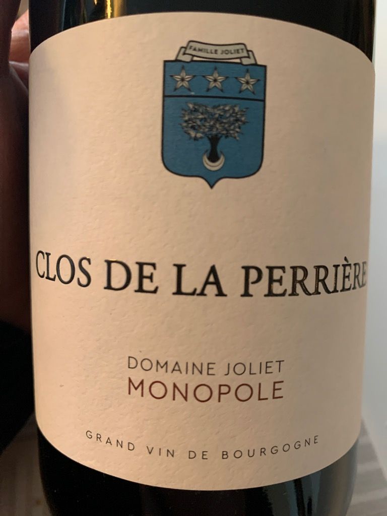 2018 Domaine Joliet Fixin 1er Cru Clos de la Perrière, France, Burgundy ...