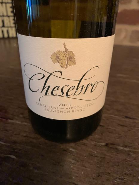 2018 Chesebro Sauvignon Blanc Cedar Lane, USA, California, Central ...