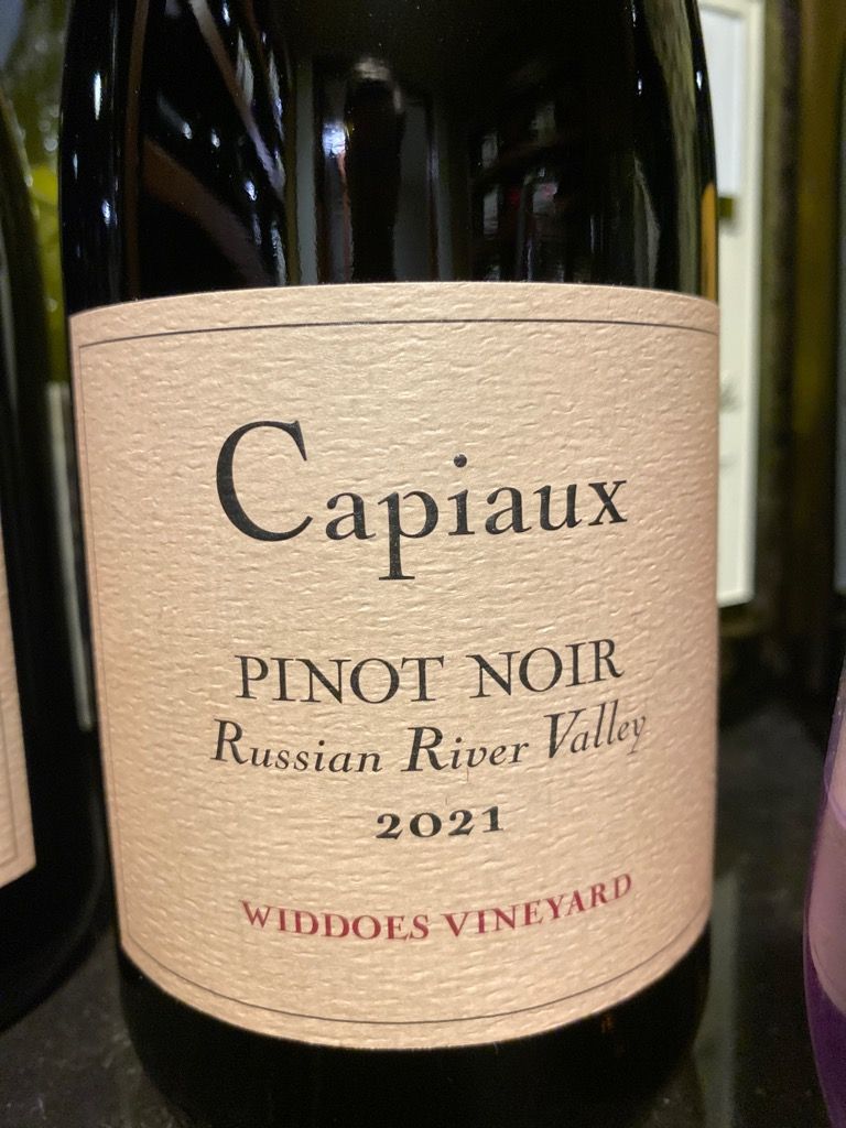 2021 Capiaux Cellars Pinot Noir Widdoes Vineyard, USA, California ...