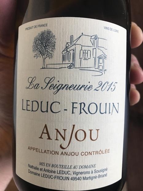 2014 Domaine Leduc-Frouin Anjou Blanc, France, Loire Valley, Anjou ...