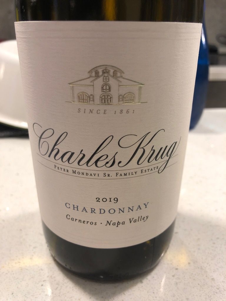 2019 Charles Krug Winery (Peter Mondavi Family) Chardonnay, USA ...