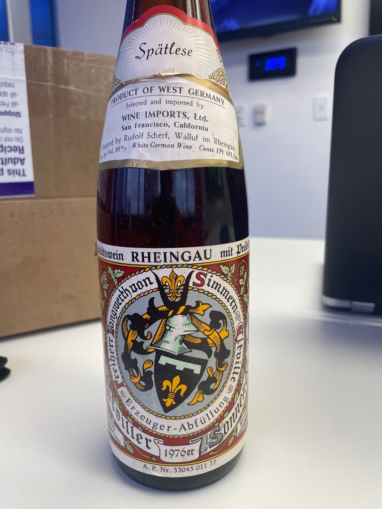 1976 Freiherr Langwerth von Simmern Hattenheimer Nußbrunnen Riesling ...