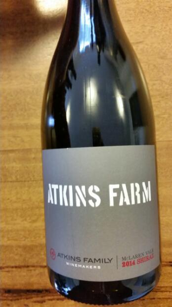 2015 Atkins Farm Shiraz, Australia, South Australia, Fleurieu, McLaren ...