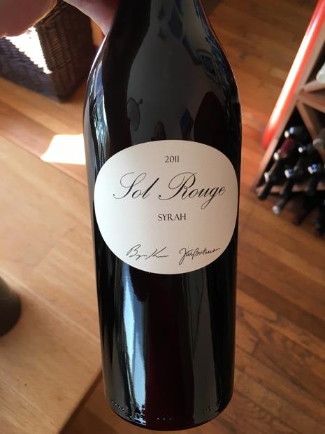 2011 Sol Rouge Syrah, USA, California, North Coast, Red Hills Lake ...