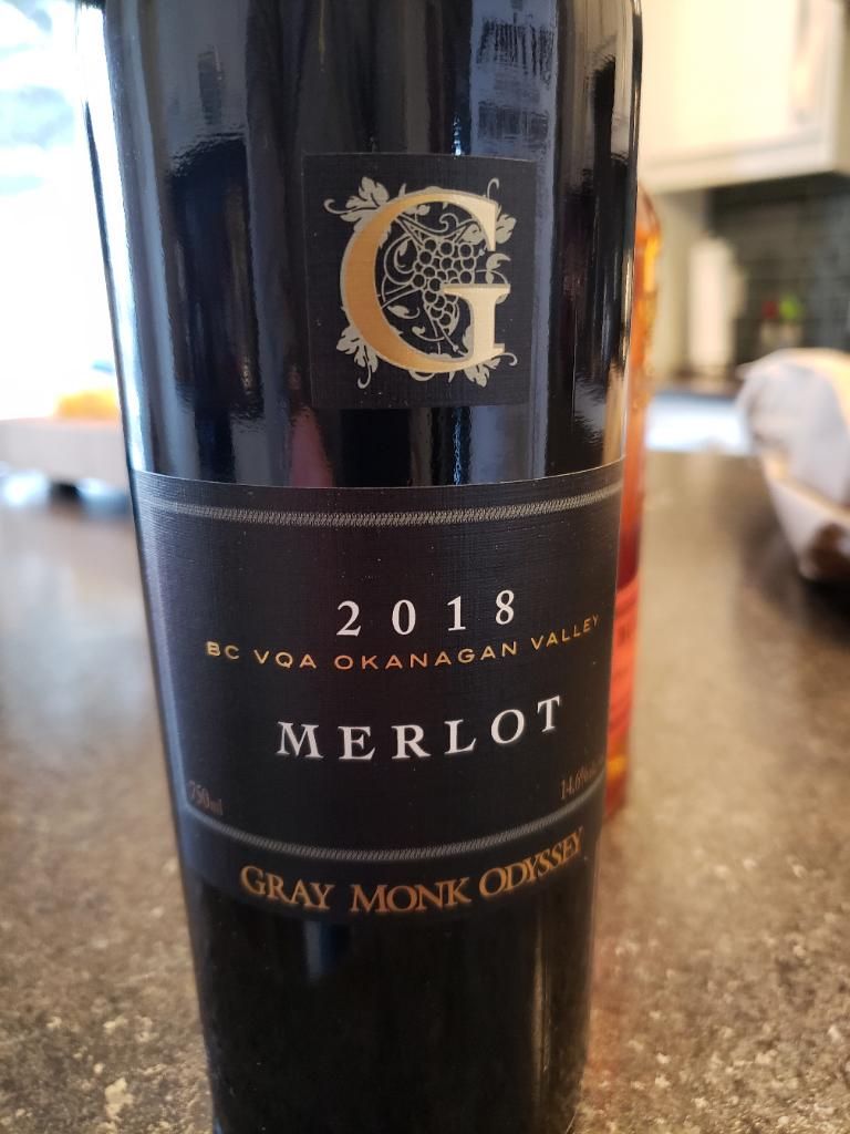 2018 Gray Monk Estate Winery Merlot Odyssey, Canada, British Columbia ...