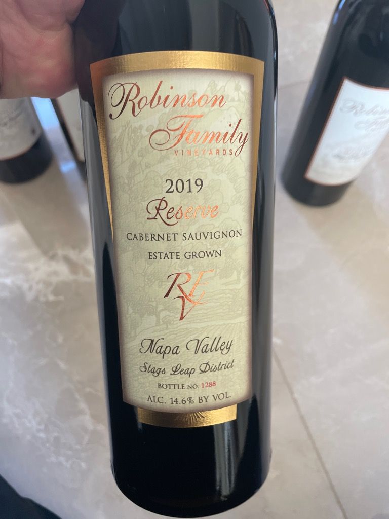 2019 Robinson Family Vineyards Cabernet Sauvignon Reserve, USA ...