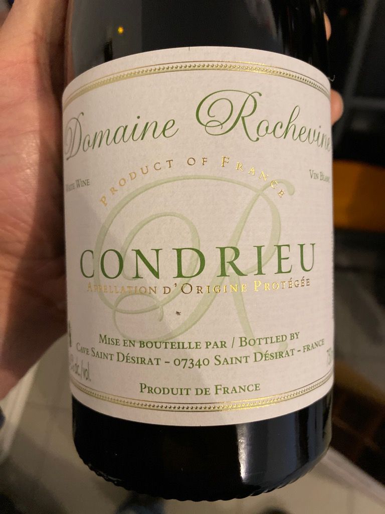 2018 Domaine Rochevine Condrieu, France, Rhône, Northern Rhône ...