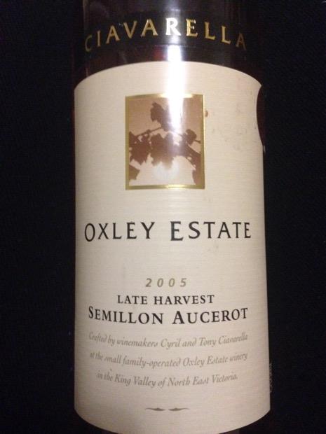 2005 Ciavarella Oxley Estate Late Harvest Semillon Aucerot, Australia ...