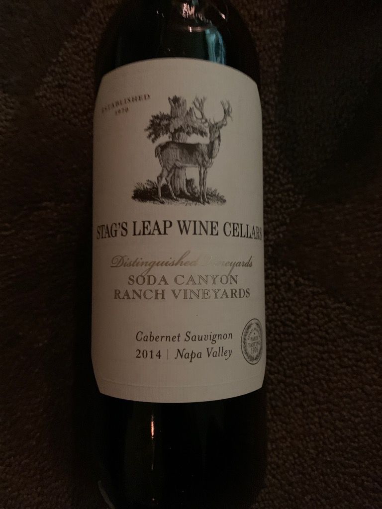 2014 Stag's Leap Wine Cellars Cabernet Sauvignon Distinguished ...